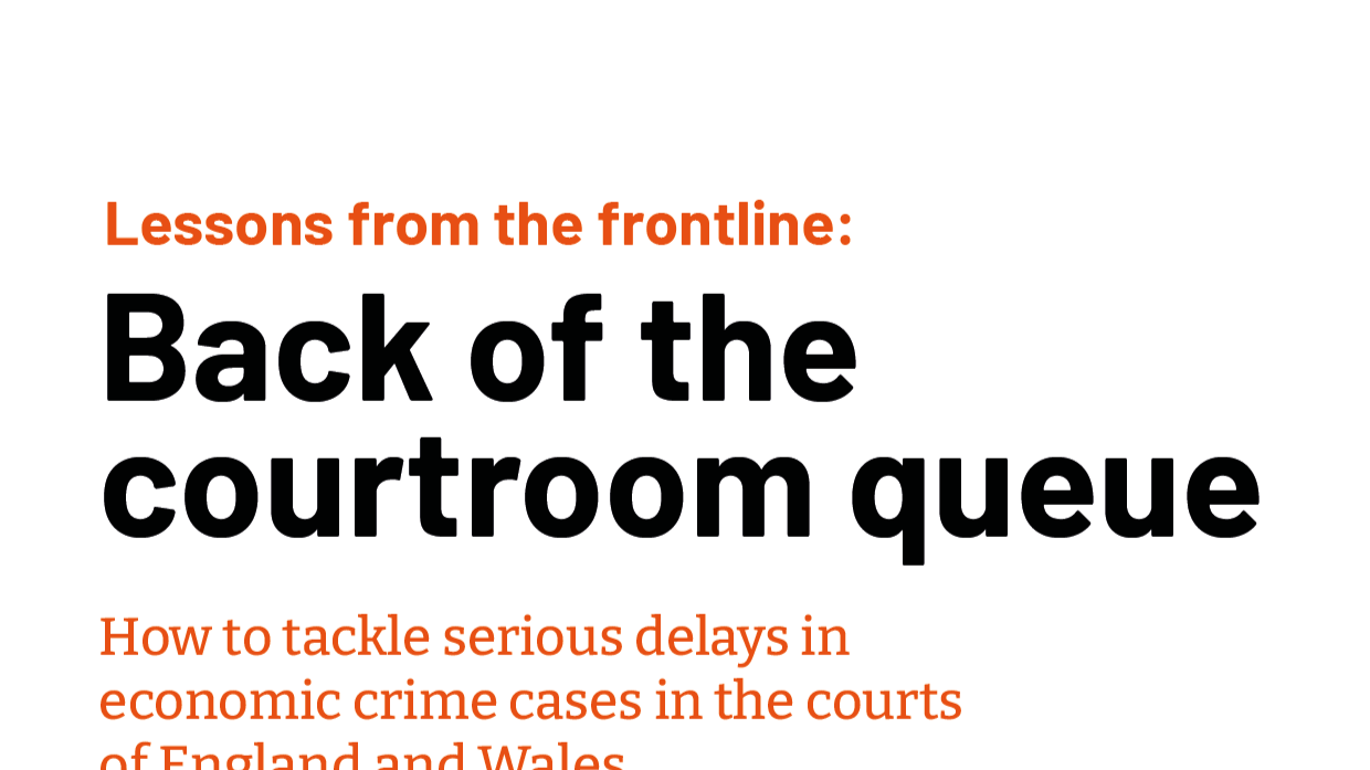 Back of the courtroom queue: How to tackle serious delays in economic ...